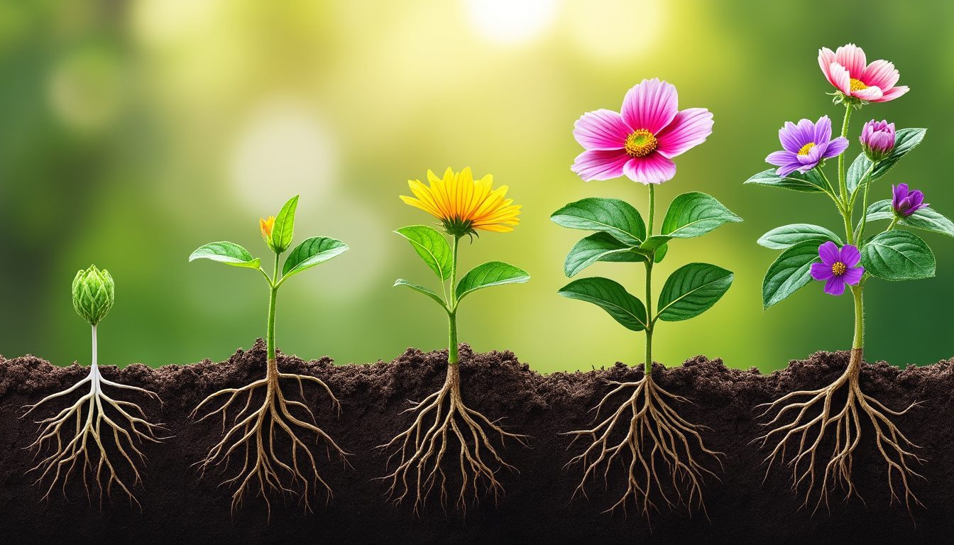 Le cycle d'une plante à fleurs expliqué simplement